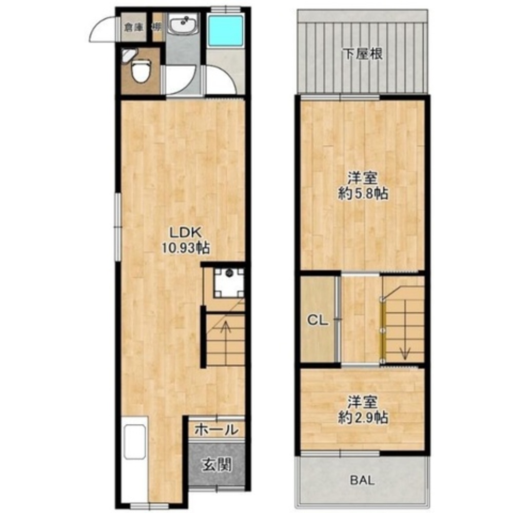 東海道本線（JR西日本） 岸辺駅 地上2階建て 築56年 大阪府吹田市岸部北3丁目 (4.9万円／2LDK／43.91㎡)｜賃貸物件(賃貸マンション・アパート・一戸建て)の住宅情報・お部屋探し ...