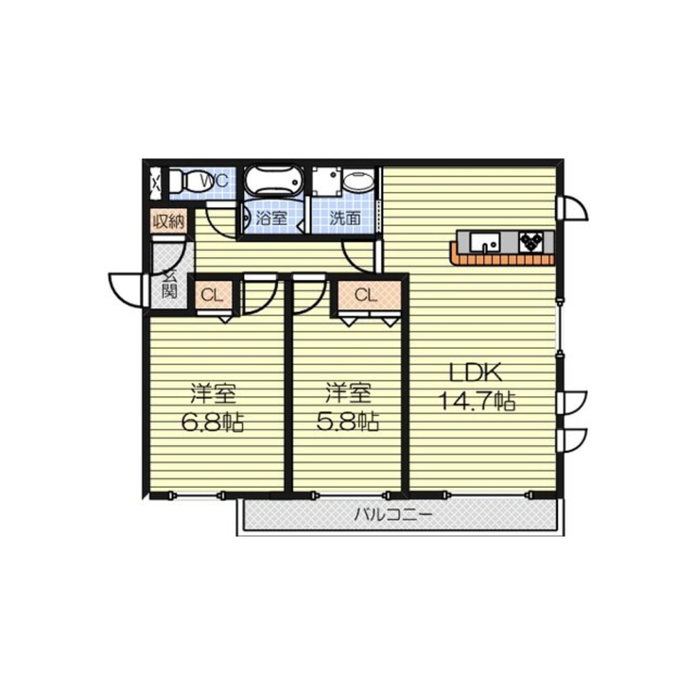 ブルームコートA棟 大阪府堺市西区草部 (8.1万円／2LDK (洋室6 洋室7 LDK14.6)／63.75㎡)｜賃貸物件(賃貸マンション・アパート・一戸建て)の住宅情報・お部屋探しなら ...