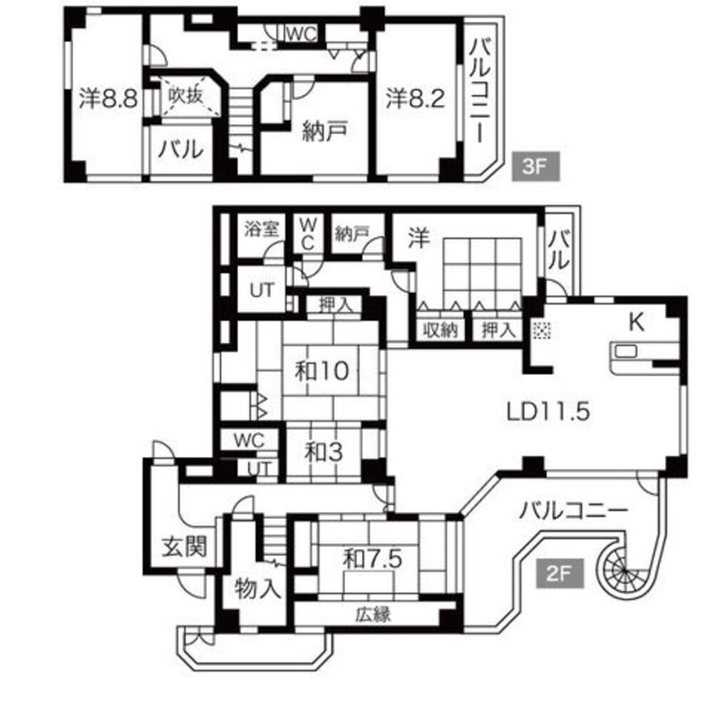 野並シャンテ 愛知県名古屋市天白区野並3丁目 (25万円／6LDK (和室3 和室7.5 和室10 洋室7 洋室8.2 洋室8.8)／285㎡)｜賃貸物件(賃貸マンション・アパート・一戸建て ...