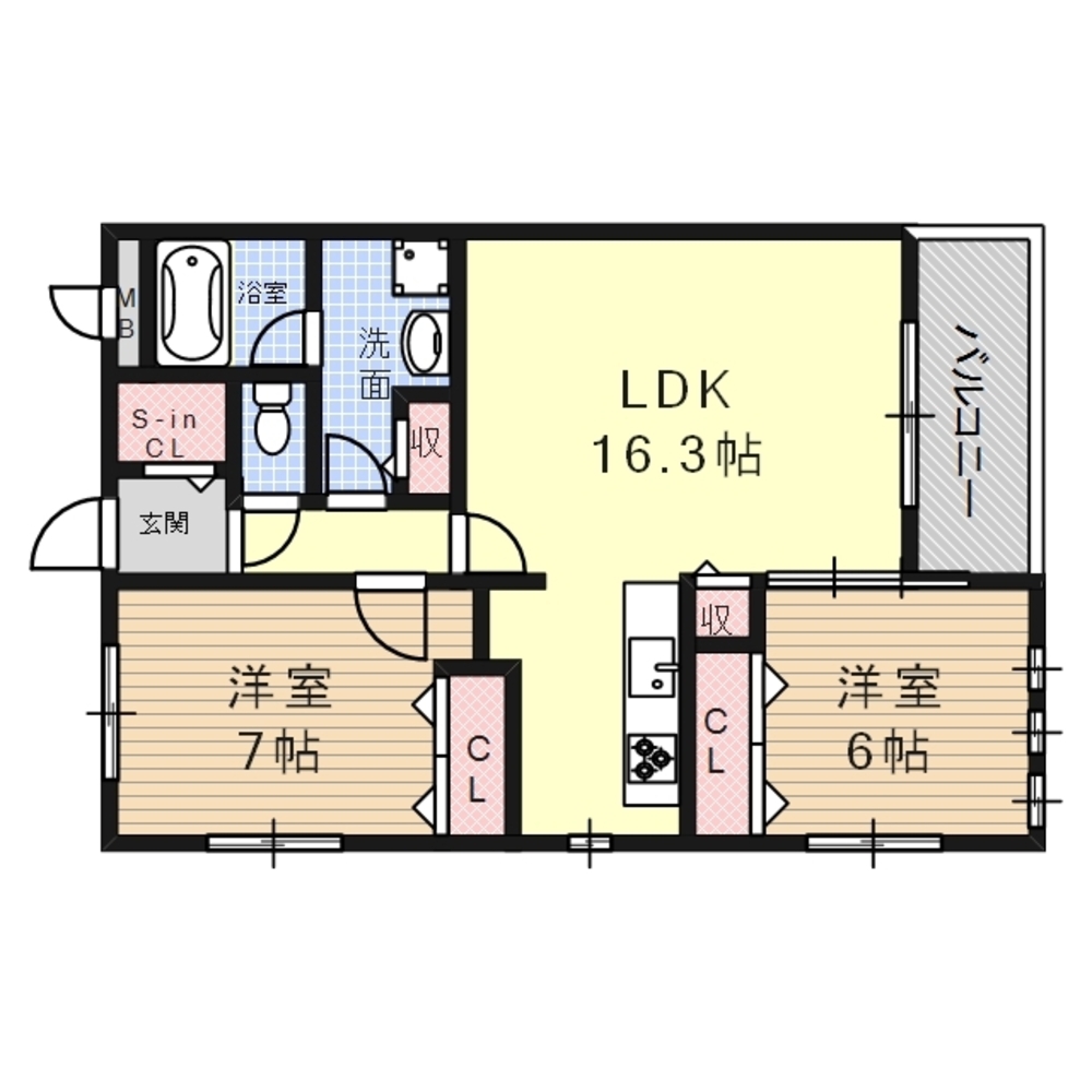 オークスクエア元八事 愛知県名古屋市天白区元八事5丁目 (11.2万円／2LDK (洋室6 洋室7 LDK16.3)／67.71㎡)｜賃貸物件(賃貸マンション・アパート・一戸建て)の住宅情報 ...