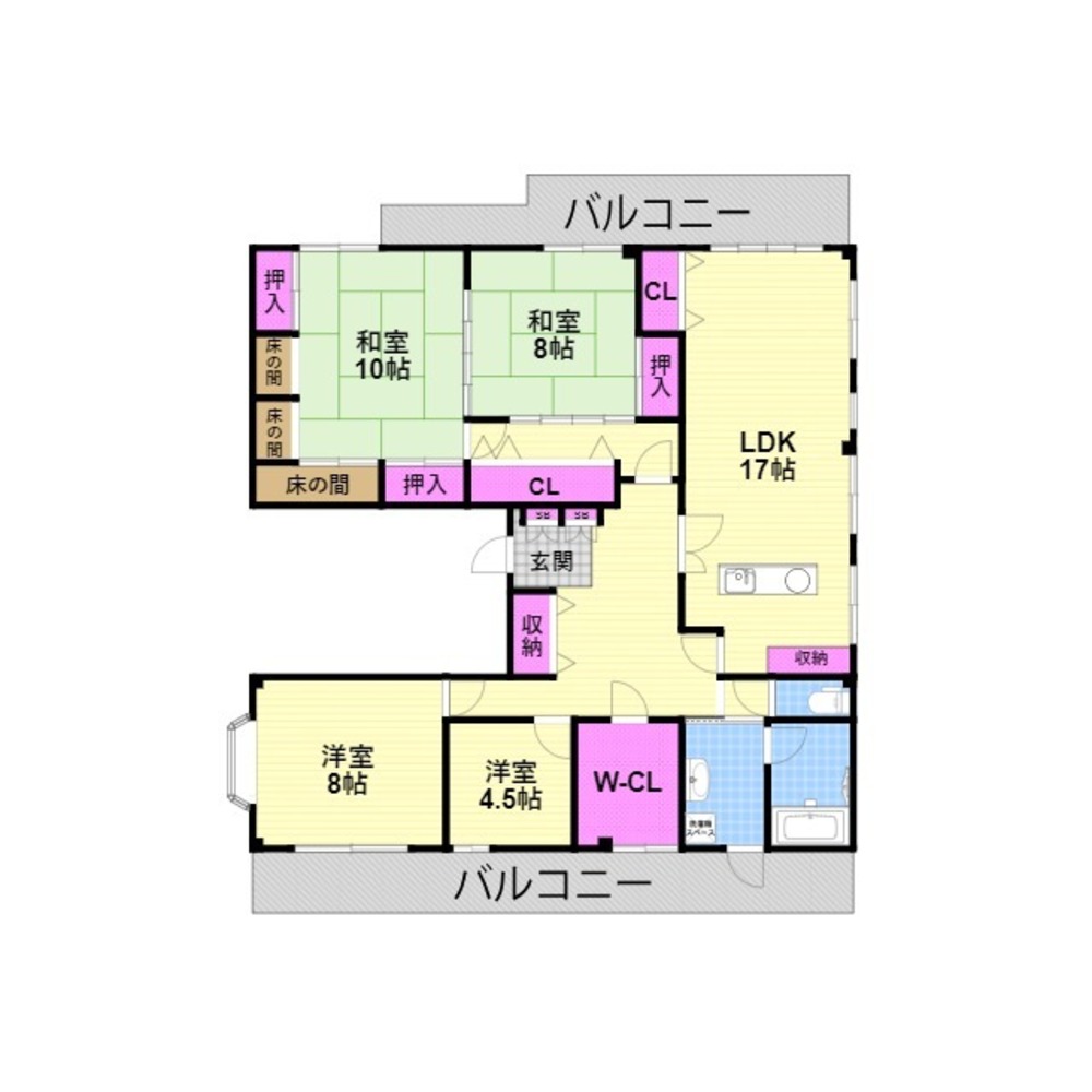 ガーデンプラザ 大阪府大東市野崎1丁目 (15万円／4LDK (和室8 和室10 洋室4.5 洋室8 LDK17)／157.14㎡)｜賃貸物件(賃貸マンション・アパート・一戸建て)の住宅情報 ...