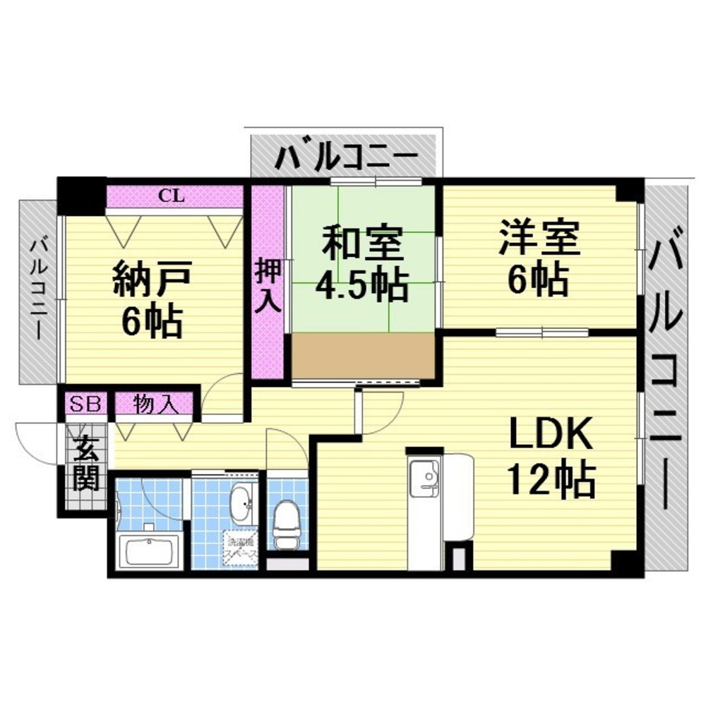 ロイヤルクレスト 大阪府大東市南津の辺町 (8万円／3LDK (和室4.5 洋室6 LDK18)／65.7㎡)｜賃貸物件(賃貸マンション・アパート・一戸建て)の住宅情報・お部屋探しなら ...