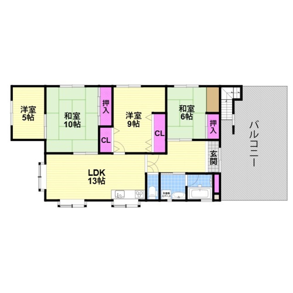 東鴻池町5丁目戸建2階 大阪府東大阪市東鴻池町5丁目 (12万円／4LDK (和室6 和室10 洋室5 洋室9 LDK13)／116.16㎡)｜賃貸物件(賃貸マンション・アパート・一戸建て)の ...