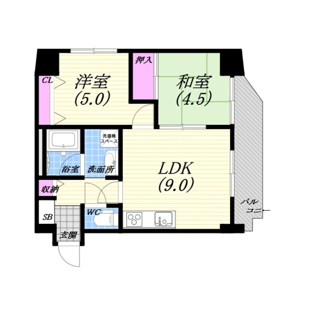 ブリックブロック 兵庫県芦屋市西山町 (10.8万円／2LDK (和室4.5 洋室5 LDK9)／51.4㎡)｜賃貸物件(賃貸マンション・アパート・一戸建て)の住宅情報・お部屋探しなら ...