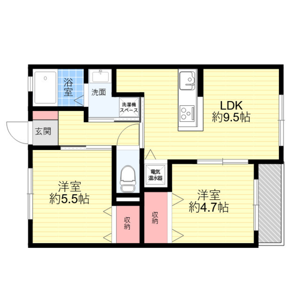 サンマルコ川西 兵庫県川西市矢問1丁目 (6.7万円／2LDK (洋室4.5 洋室6 LDK10)／47.39㎡)｜賃貸物件(賃貸マンション・アパート・一戸建て)の住宅情報・お部屋探しなら ...