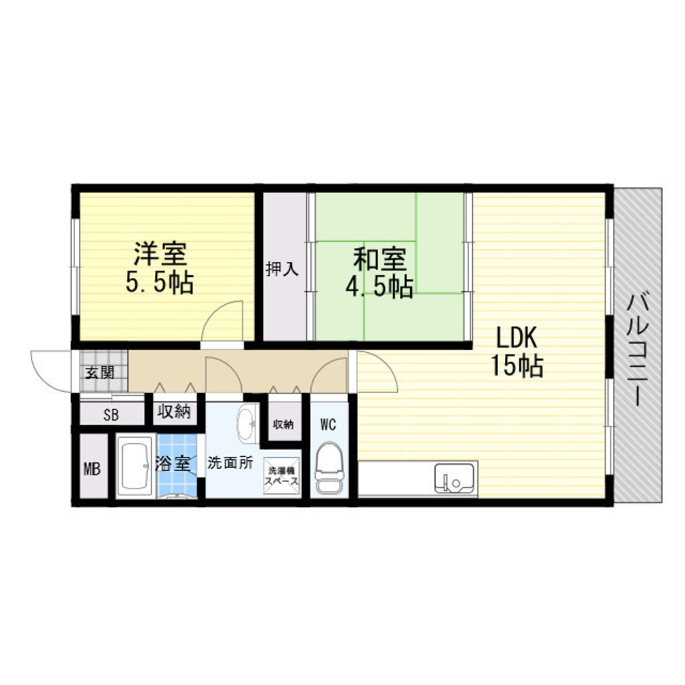 コンフォートM 大阪府大阪市平野区西脇3丁目 (7.7万円／2LDK (和室4.5 洋室5.5 LDK15)／63.9㎡)｜賃貸物件(賃貸マンション・アパート・一戸建て)の住宅情報・お部屋探し ...