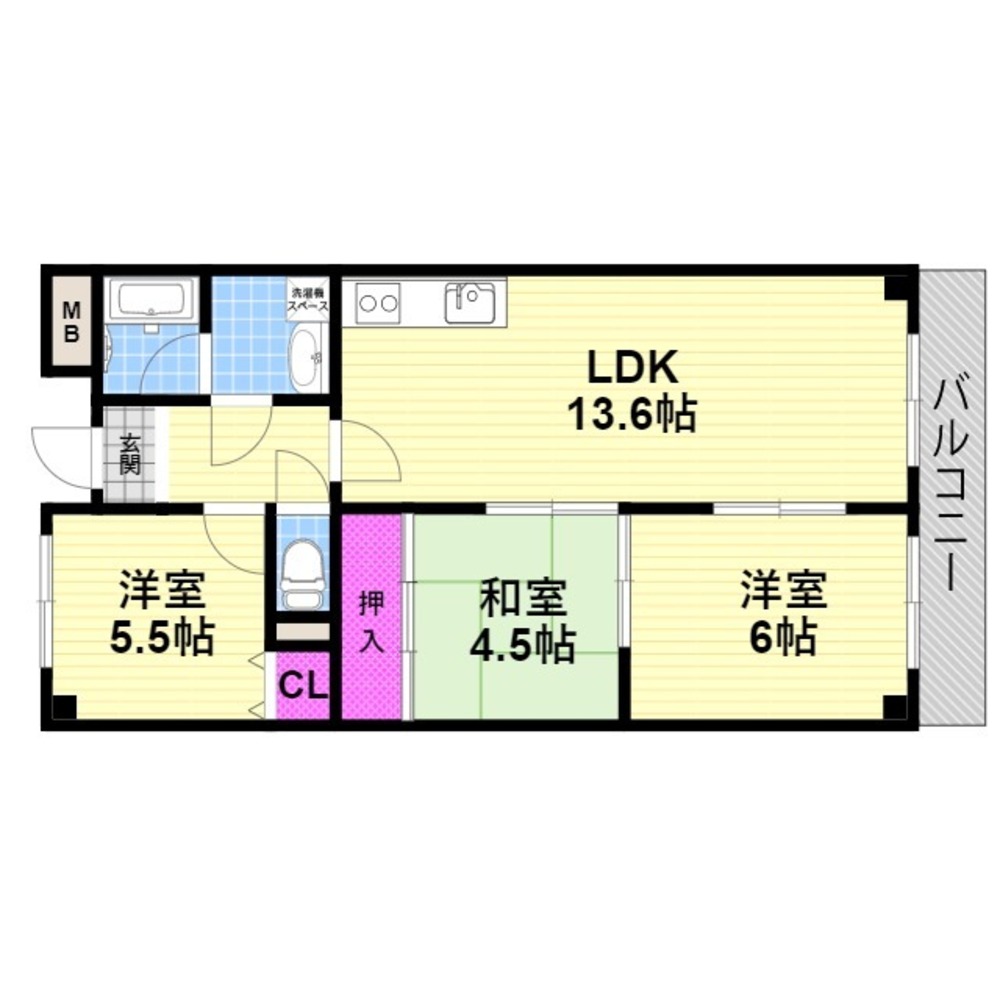 レヴェ パルテール 大阪府大東市御供田1丁目 (7.2万円／3LDK (和室6 和室6 洋室6.1 LDK12.1)／65.32㎡)｜賃貸物件(賃貸マンション・アパート・一戸建て)の住宅情報 ...