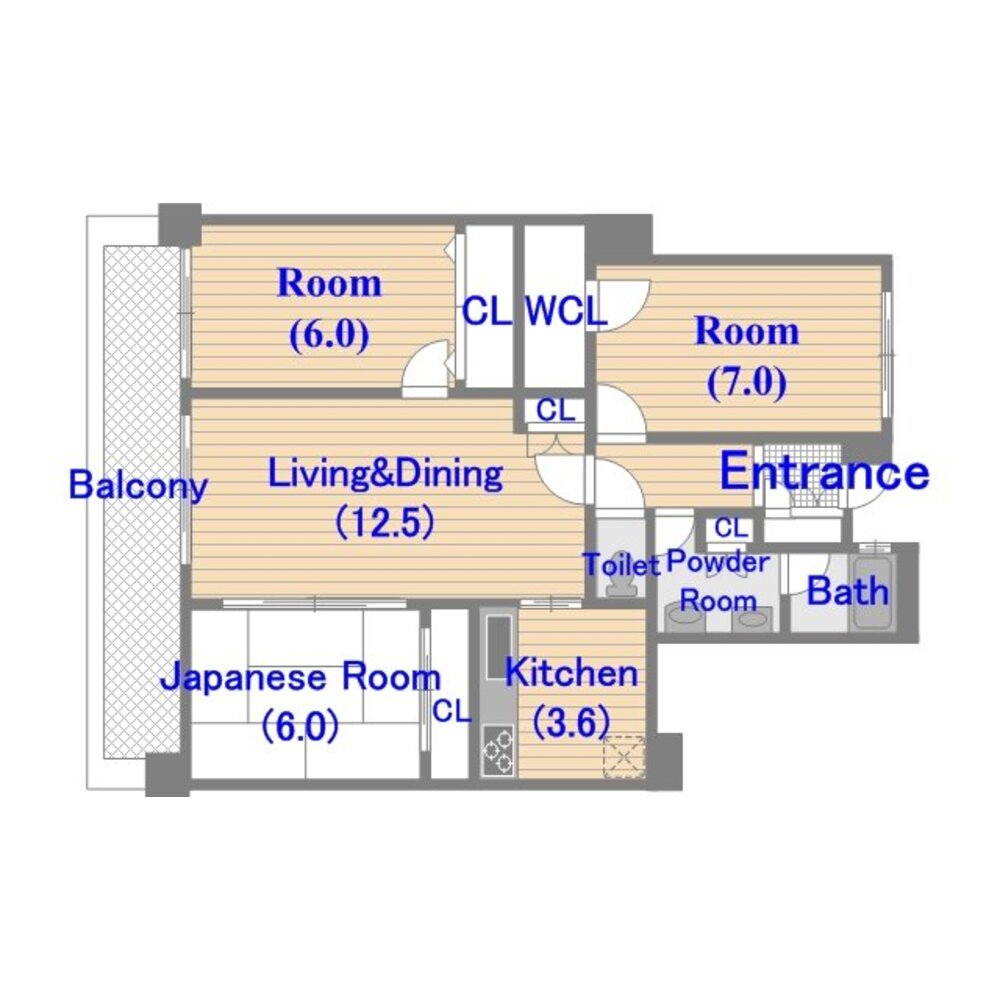 ロイヤルアーク姪浜 福岡県福岡市西区姪の浜2丁目 (13万円／3LDK (和室6 洋室6 洋室7 LDK16.1)／79.2㎡)｜賃貸物件(賃貸マンション・アパート・一戸建て)の住宅情報・お ...