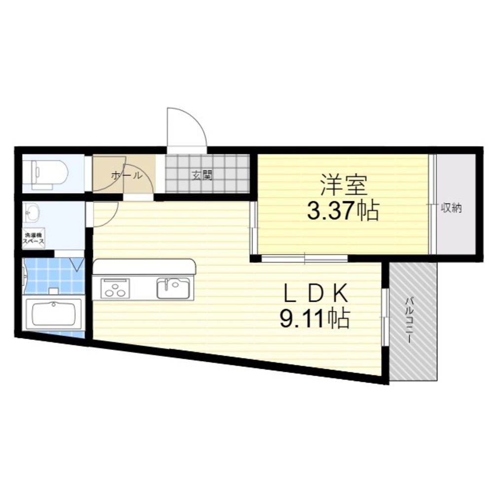 東海道本線（JR西日本） 千里丘駅 地上3階建て 築4年 大阪府吹田市千里丘上 (7.1万円／1LDK (洋室3.3 LDK9.1)／30.01㎡)｜賃貸物件(賃貸マンション・アパート・一戸 ...
