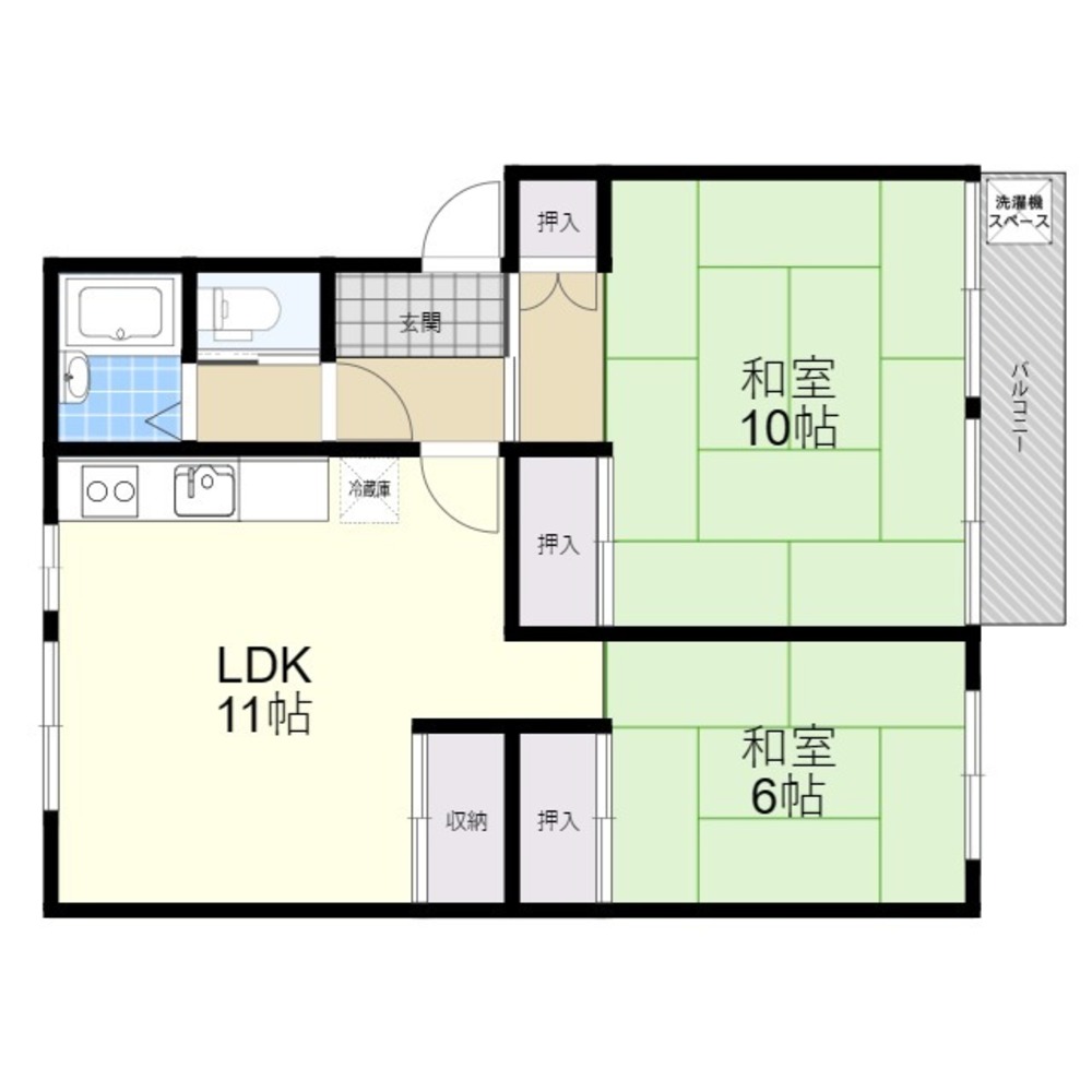 構口マンション 京都府京都市伏見区醍醐構口町 (4.3万円／2LDK (和室6 和室10 LDK11)／58.73㎡)｜賃貸物件(賃貸マンション・アパート・一戸建て)の住宅情報・お部屋探しなら ...