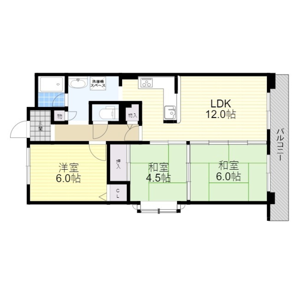 ルミエール山本 大阪府大阪市淀川区西三国4丁目 (8.5万円／3LDK (和室4.5 和室6 洋室6 LDK12)／64.26㎡)｜賃貸物件(賃貸マンション・アパート・一戸建て)の住宅情報・お ...
