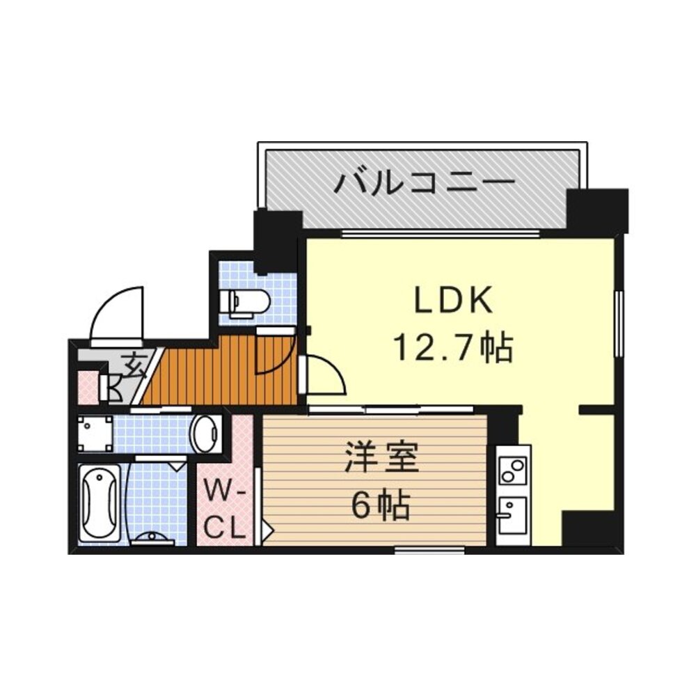 中央本線（JR東海） 鶴舞駅 地上8階建て 築12年 愛知県名古屋市中区千代田2丁目 (9.4万円／1LDK (洋室6 LDK12.7)／46.45㎡)｜賃貸物件(賃貸マンション・アパート ...