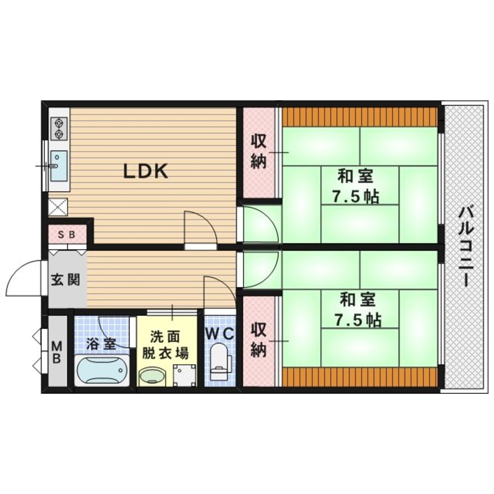 第2アスカハイツ 大阪府大阪市淀川区西三国2丁目 (7.2万円／2LDK (和室6.5 和室6.5 LDK10)／55㎡)｜賃貸物件(賃貸マンション・アパート・一戸建て)の住宅情報・お部屋探し ...