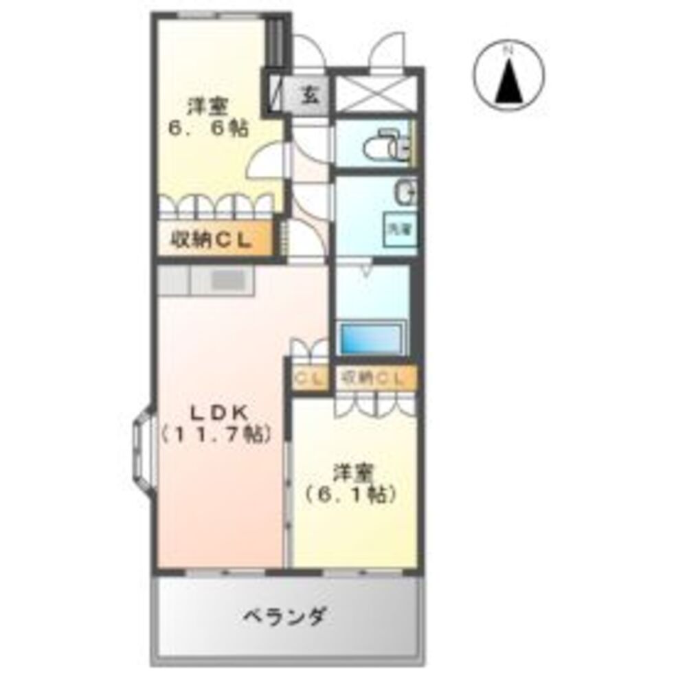 ベルグラース 熊本県菊池郡菊陽町大字久保田 (6.5万円／2LDK (洋室6.1 洋室6.6 LDK11.7)／55.94㎡)｜賃貸物件(賃貸マンション・アパート・一戸建て)の住宅情報・お ...