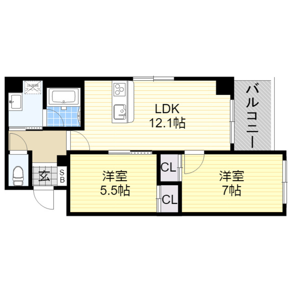 レジデンスJUKO 大阪府大阪市阿倍野区阿倍野筋3丁目 (14.5万円／2LDK (洋室5.5 洋室7 LDK12.1)／56.6㎡)｜賃貸物件(賃貸マンション・アパート・一戸建て)の住宅情報 ...