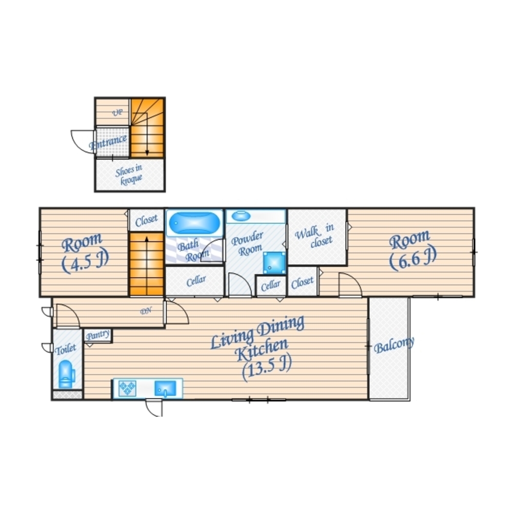 ラシーネ メープル 大阪府箕面市粟生新家3丁目 (8.3万円／2LDK (洋室4.5 洋室6.6 LDK13.5)／67.66㎡)｜賃貸物件(賃貸マンション・アパート・一戸建て)の住宅情報・お ...