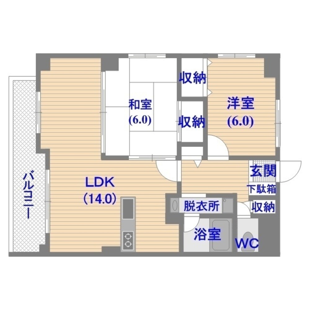 フレマーロ高取南 福岡県福岡市早良区昭代3丁目 (8.8万円／2LDK (和室6 洋室6 LDK15)／66.21㎡)｜賃貸物件(賃貸マンション・アパート・一戸建て)の住宅情報・お部屋探しなら ...