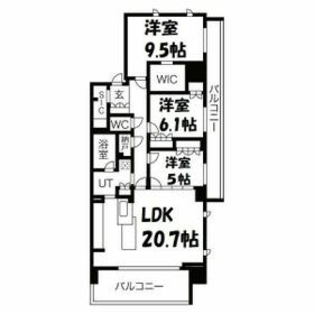 マストスクエア池下 愛知県名古屋市千種区仲田2丁目 (35万円／3LDK (洋室9．5畳/洋室5畳/洋室6．1畳/LDK20．7畳)／101.1㎡)｜賃貸物件(賃貸マンション・アパート・一戸 ...