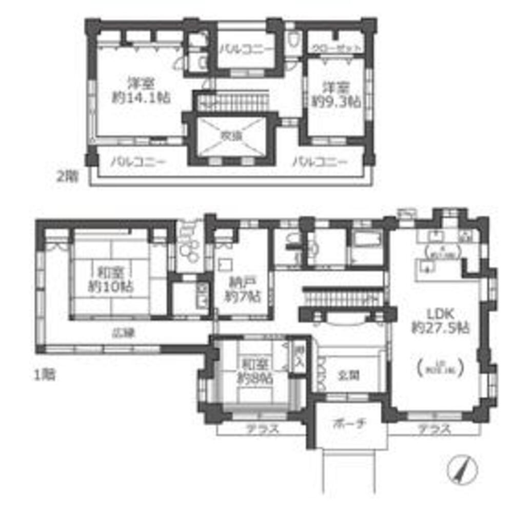 香住ヶ丘6丁目貸家 福岡県福岡市東区香住ヶ丘6丁目 (50万円／4SLDK (和10 和8 洋14．1 洋9．3 S7 LDK27．5)／233.76㎡)｜賃貸物件(賃貸マンション・アパート ...