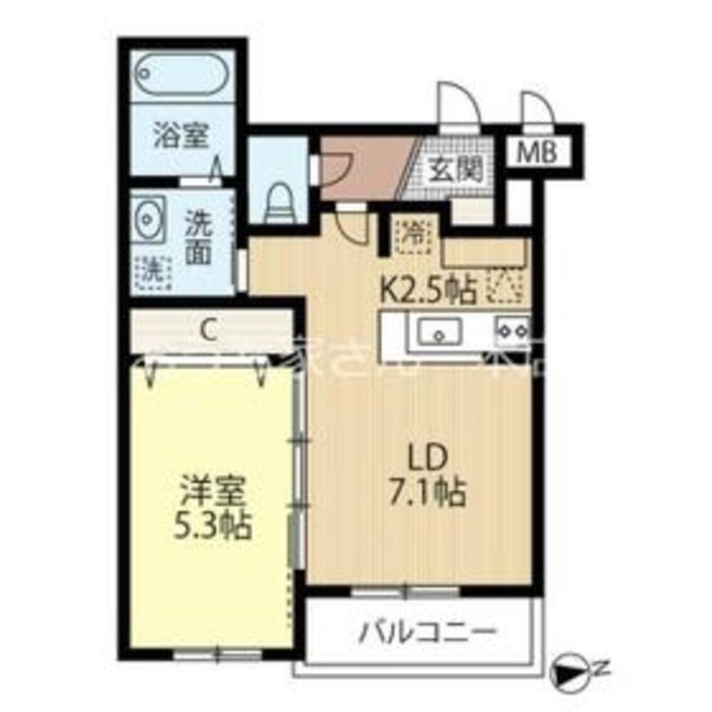 bills Nakanoshima 北海道札幌市豊平区中の島一条5丁目 (5.2万円／1LDK (LD7．1・K2．5・洋室5．3)／35.92㎡)｜賃貸物件(賃貸マンション・アパート・一戸 ...