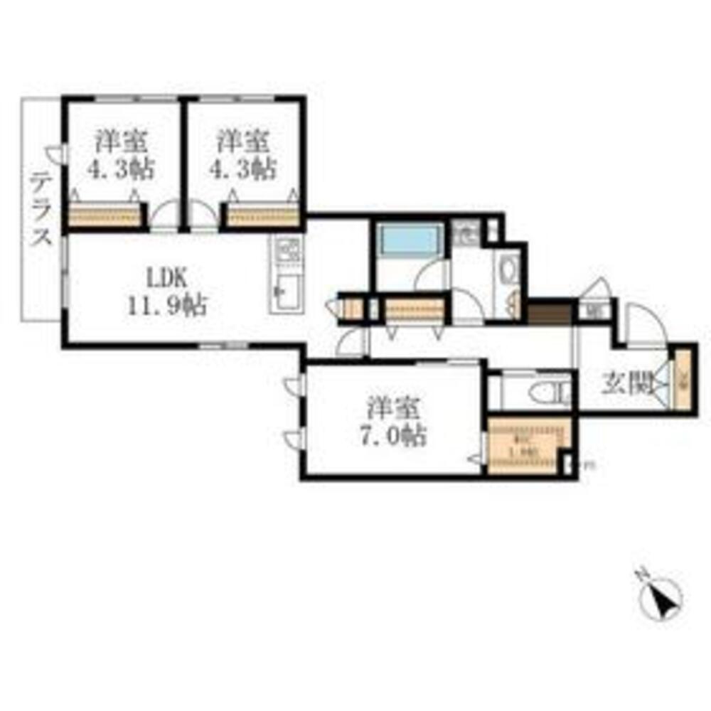 有栖川ハイツ 東京都港区南麻布5丁目 (50.5万円／3LDK (LDK11．9洋室4．3洋室4．3洋室7)／76.12㎡)｜賃貸物件(賃貸マンション・アパート・一戸建て)の住宅情報・お ...