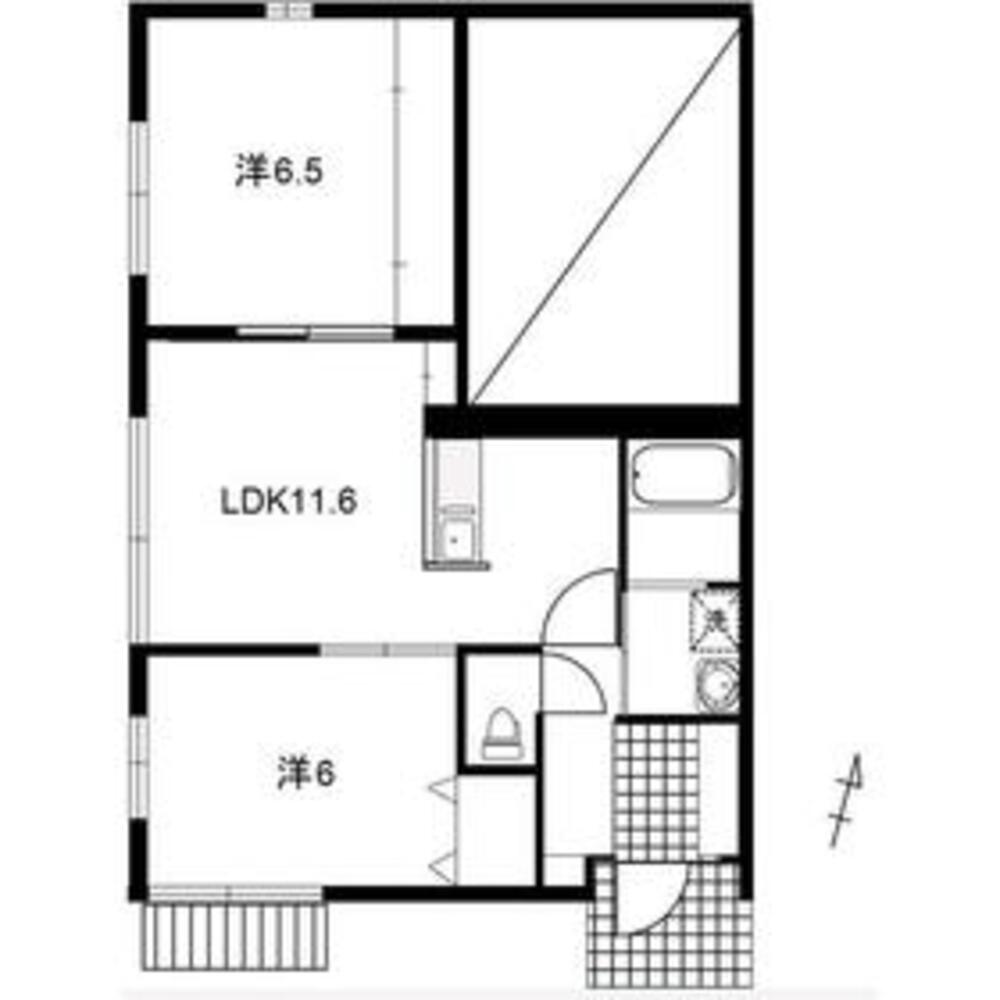 パルクTK 神奈川県横浜市港南区野庭町 (10万円／2LDK (洋 6.5・6 LDK 11.6)／60.17㎡)｜賃貸物件(賃貸マンション・アパート・一戸建て)の住宅情報・お部屋探しなら ...