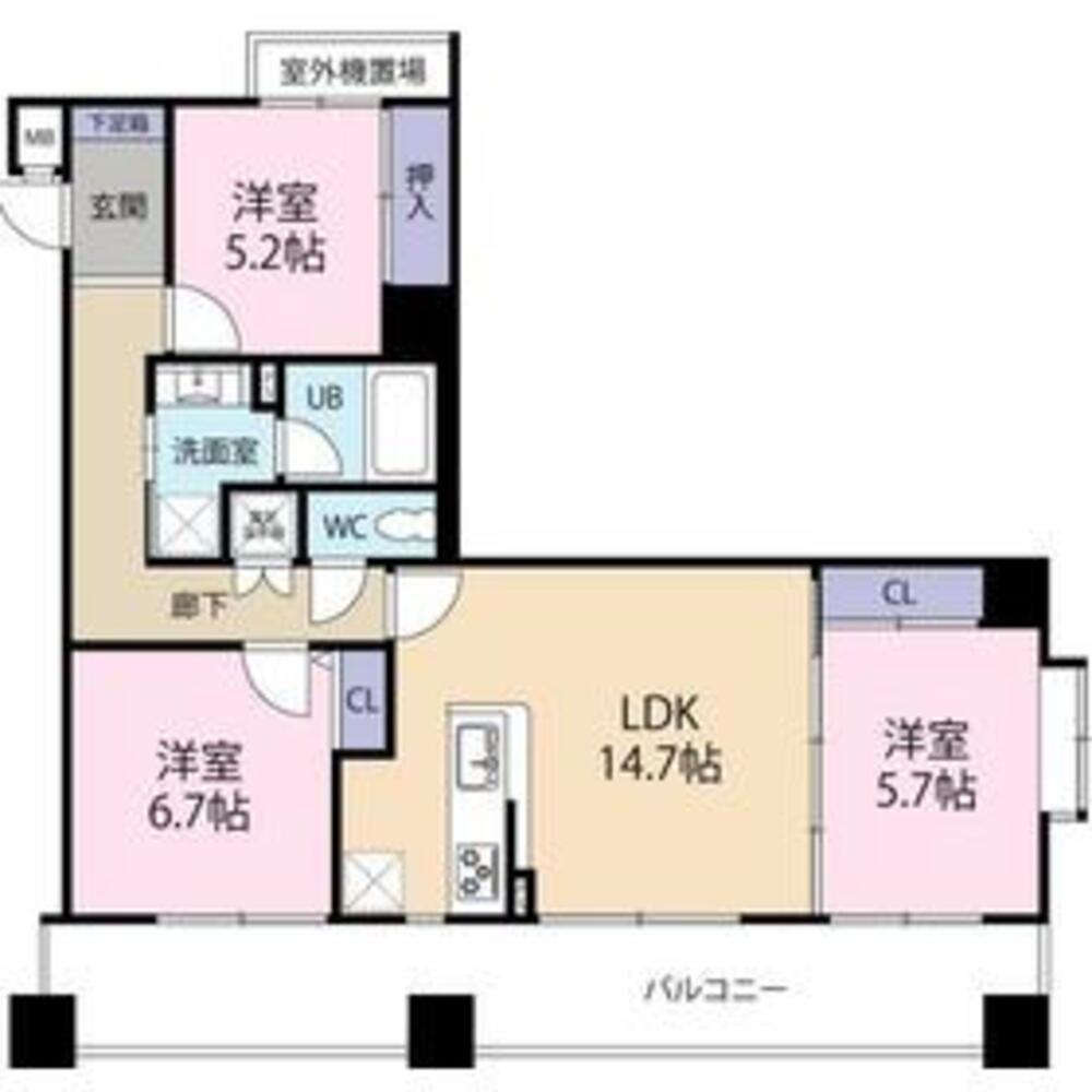 幸町シュンレジデンス 徳島県徳島市幸町1丁目 (10.5万円／3LDK／78.57㎡)｜賃貸物件(賃貸マンション・アパート・一戸建て)の住宅情報・お部屋探しならYahoo!不動産
