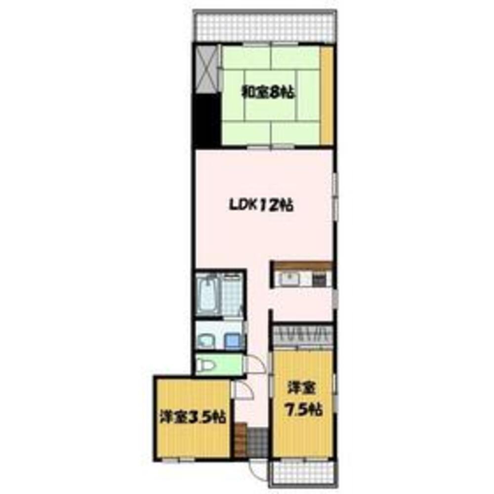 グランドパレス玉園 長崎県長崎市玉園町 (10.5万円／3LDK (LDK12 洋室7．5 和室8 洋室3．5)／75㎡)｜賃貸物件(賃貸マンション・アパート・一戸建て)の住宅情報・お部屋探し ...