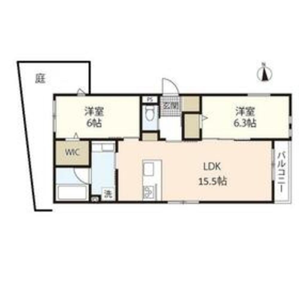 ブランメゾン府中 広島県安芸郡府中町山田1丁目 (9.2万円／2LDK (洋6 洋6．3 LDK15．5)／60.76㎡)｜賃貸物件(賃貸マンション・アパート・一戸建て)の住宅情報・お部屋探し ...