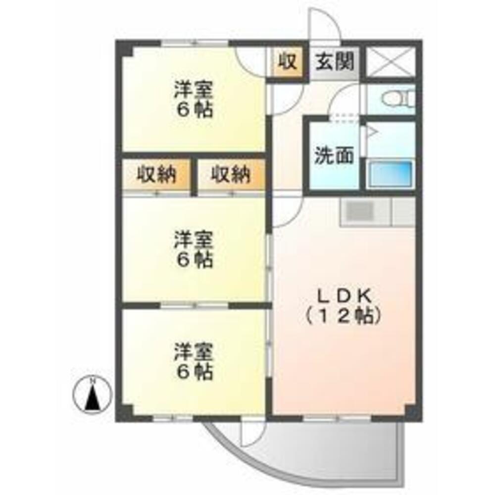 シェラトン広瀬 岐阜県岐阜市柳津町北塚5丁目 (4.8万円／3LDK (LDK12、洋6×3)／64.8㎡)｜賃貸物件(賃貸マンション・アパート・一戸建て)の住宅情報・お部屋探しならYahoo!不動産