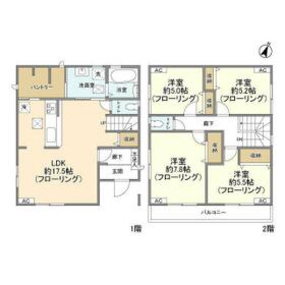 Kolet南桜井＃02 埼玉県春日部市米島 (15.7万円／4LDK (LDK17．5 洋7．8 洋5．5 洋5．2 洋5)／102.47㎡)｜賃貸物件(賃貸マンション・アパート・一戸建て)の ...