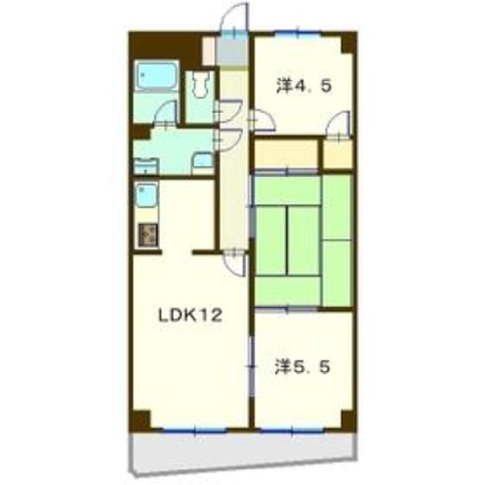 MKマンション第三B棟 神奈川県横浜市港北区綱島東1丁目 (14.4万円／3LDK (LDK12 洋5．5 洋4．5 和6)／63㎡)｜賃貸物件(賃貸マンション・アパート・一戸建て)の住宅情報 ...