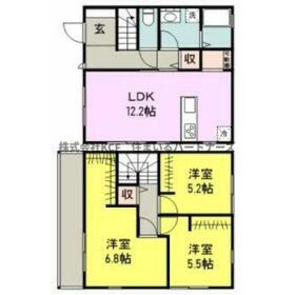 リーブルファイン諏訪野町 福岡県久留米市諏訪野町 (11万円／3LDK (LDK12．2、洋6．8、洋5．5、洋5．2)／75.35㎡)｜賃貸物件(賃貸マンション・アパート・一戸建て)の住宅 ...