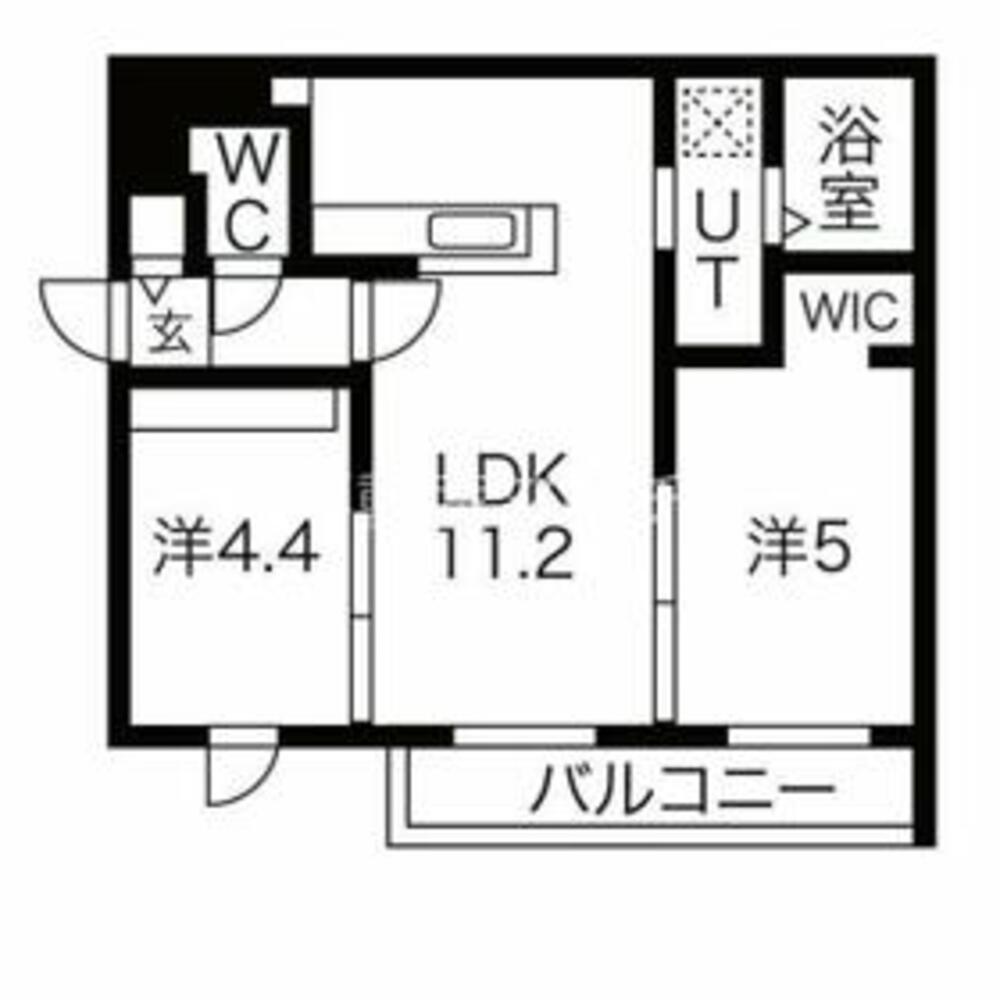 仮)ラ・シュエットアソシエ 北海道札幌市東区北十八条東21丁目 (6.9万円／2LDK (LDK11．2・洋室5・洋室4．4)／44.09㎡)｜賃貸物件(賃貸マンション・アパート・一戸建て)の ...