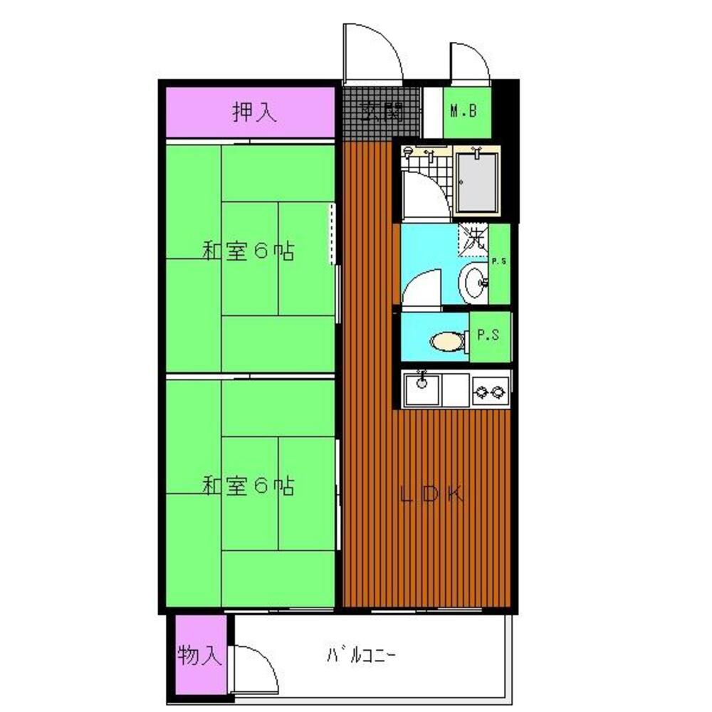 名島コーポ 福岡県福岡市東区名島2丁目 (5.3万円／2LDK／44.79㎡)｜賃貸物件(賃貸マンション・アパート・一戸建て)の住宅情報・お部屋探しならYahoo!不動産