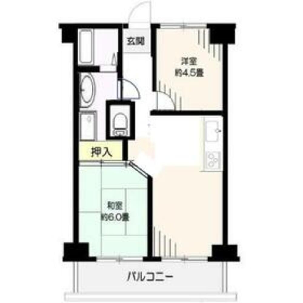 GSレジデンス 群馬県前橋市千代田町2丁目 (5.7万円／2LDK (和 6 洋 4.5)／57.54㎡)｜賃貸物件(賃貸マンション・アパート・一戸建て)の住宅情報・お部屋探しならYahoo!不動産