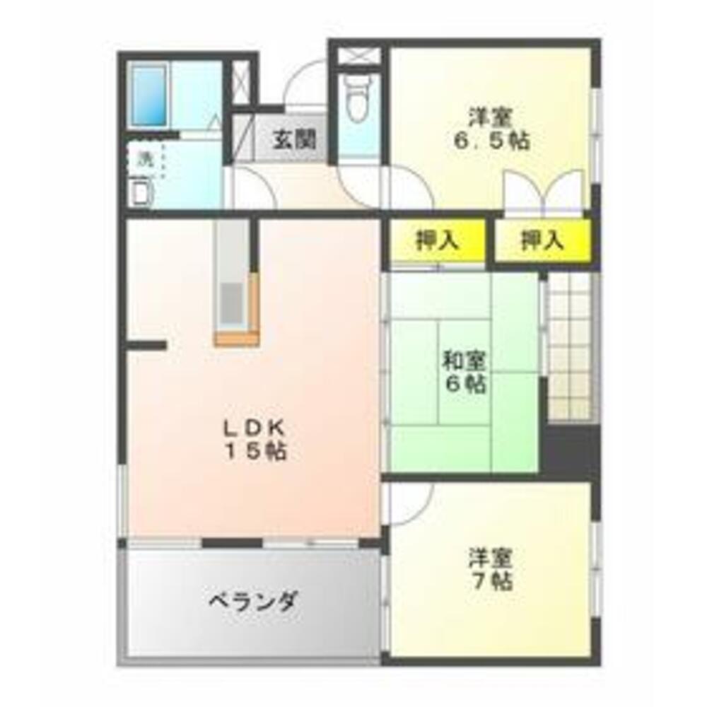 メゾンドゥールII 三重県津市幸町 (6.5万円／3LDK (LDK15、洋6．5、洋7、和6)／68.45㎡)｜賃貸物件(賃貸マンション・アパート・一戸建て)の住宅情報・お部屋探しなら ...