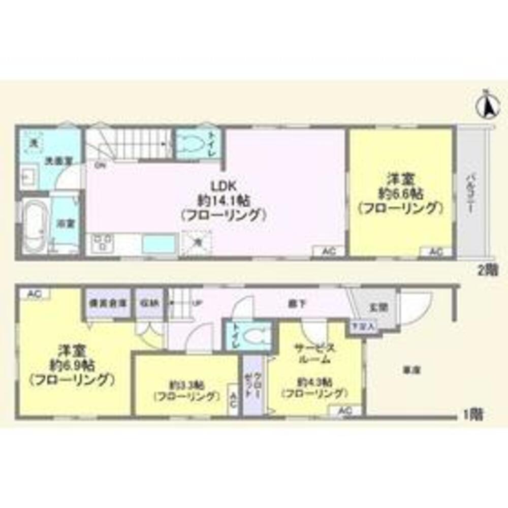 コレット西馬込 5号 東京都大田区南馬込4丁目 (26.5万円／3SLDK (洋 6.9・6.1・4.5 LDK 14.1 S 3.3)／80.06㎡)｜賃貸物件(賃貸マンション・アパート ...