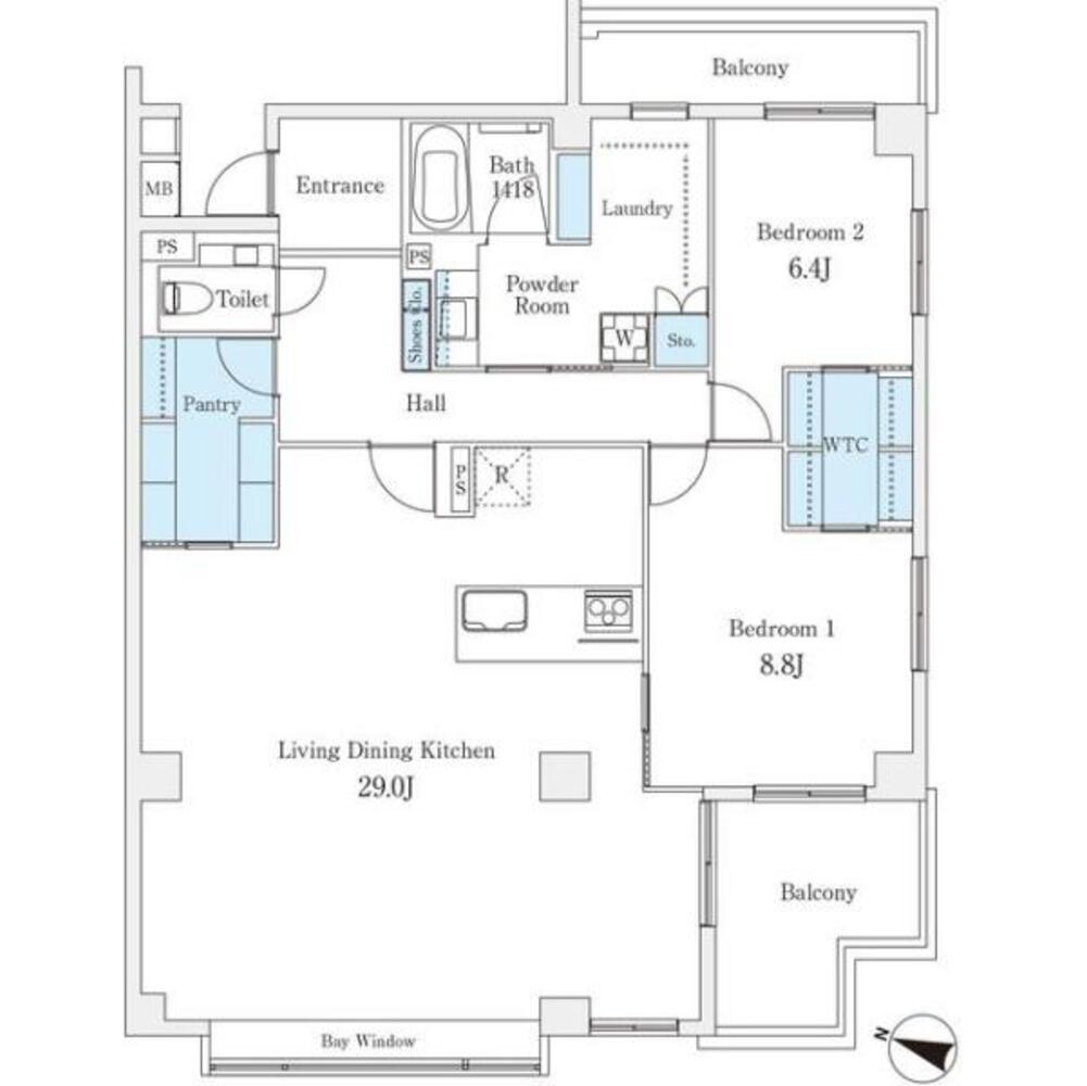 都営三田線 白山駅 地上4階建て（地下1階付き） 築37年 東京都文京区白山2丁目 (36.1万円／2LDK (LDK29/洋8．8/洋6．4)／116.92㎡)｜賃貸物件(賃貸マンション ...