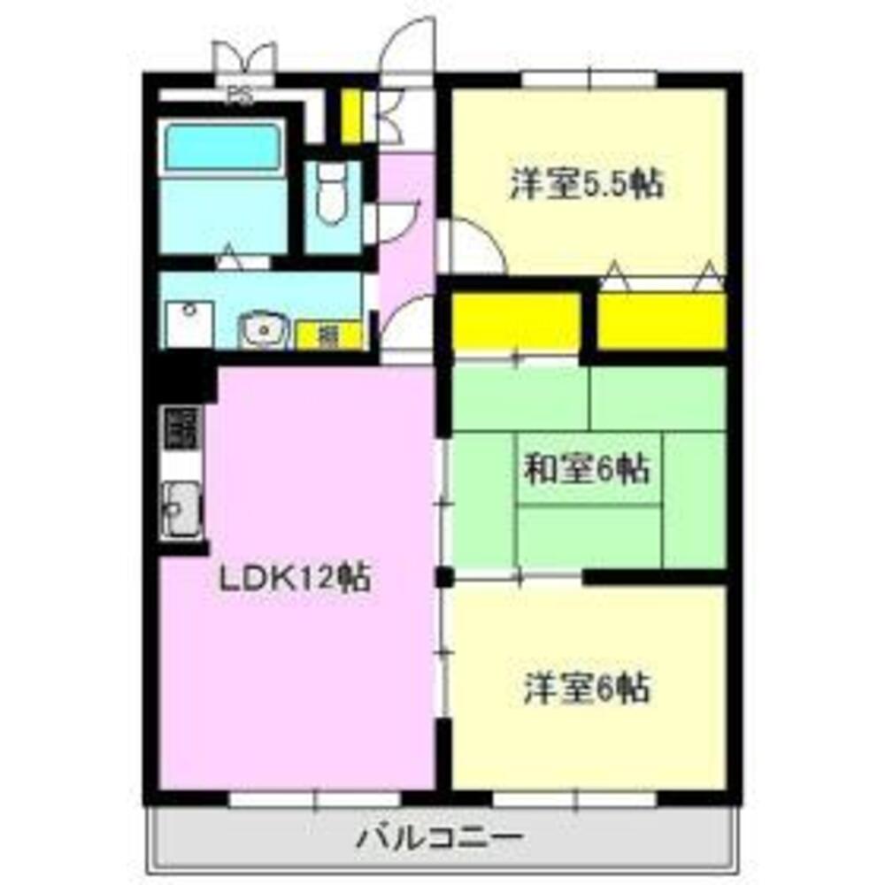 ベルメゾン小鳥弐番館 群馬県高崎市下小鳥町 (5.5万円／3LDK (LDK12 和室6 洋室6 洋室5．5)／61.3㎡)｜賃貸物件(賃貸マンション・アパート・一戸建て)の住宅情報・お ...