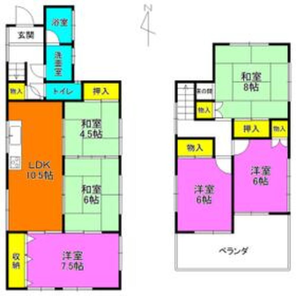 関西本線（JR西日本） 王寺駅 地上2階建て 築45年 奈良県北葛城郡王寺町王寺1丁目 (7.5万円／6LDK／91.4㎡)｜賃貸物件(賃貸マンション・アパート・一戸建て)の住宅情報・お ...