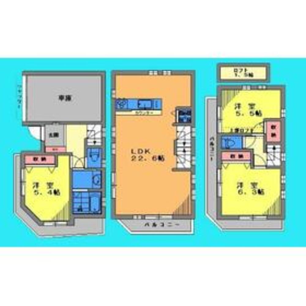 豊町2丁目戸建 東京都品川区豊町2丁目 (25万円／3LDK (洋6．3、洋5．5、洋5．4、LDK22．6)／103.68㎡)｜賃貸物件(賃貸マンション・アパート・一戸建て)の住宅情報・お ...