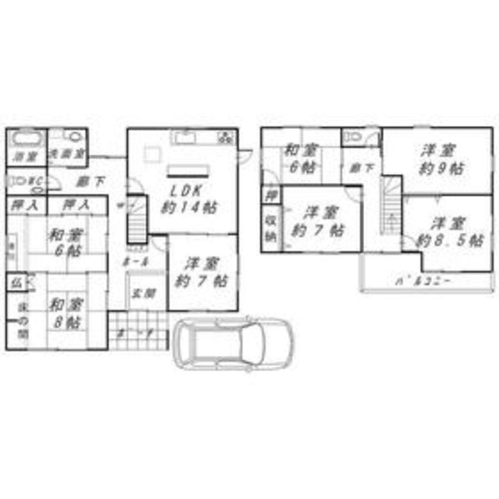 長滝賃貸一戸建て住宅 大阪府泉佐野市長滝 (13.2万円／7LDK／166.32㎡)｜賃貸物件(賃貸マンション・アパート・一戸建て)の住宅情報・お部屋探しならYahoo!不動産