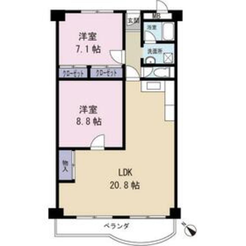 芦屋パインリッチ 兵庫県芦屋市朝日ケ丘町 (8.6万円／2LDK／75.81㎡)｜賃貸物件(賃貸マンション・アパート・一戸建て)の住宅情報・お部屋探しならYahoo!不動産