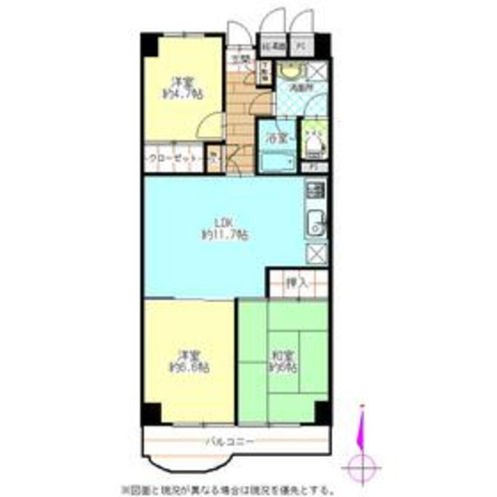 ダイネスマンション厚木 神奈川県厚木市恩名1丁目 (8.5万円／3LDK (和 6 洋 6.6・4.7 LDK 11.7)／64.64㎡)｜賃貸物件(賃貸マンション・アパート・一戸建て)の住宅 ...