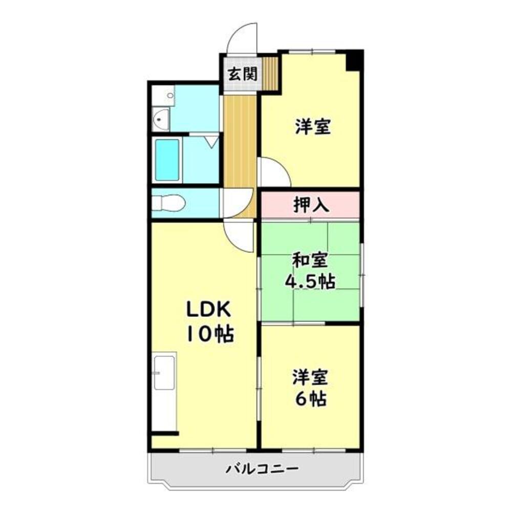 京阪本線 萱島駅 地上4階建て 築44年 大阪府寝屋川市中神田町 (7万円／3LDK (LDK10/洋6/和4．5)／55.02㎡)｜賃貸物件(賃貸マンション・アパート・一戸建て)の住宅情報 ...