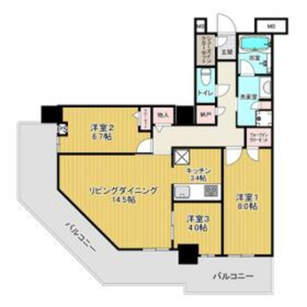 RYUX TOWER The EAST 沖縄県那覇市おもろまち1丁目 (22万円／3LDK (洋 8・6.7・4.5 LDK 14)／86.26㎡)｜賃貸物件(賃貸マンション・アパート・一戸 ...