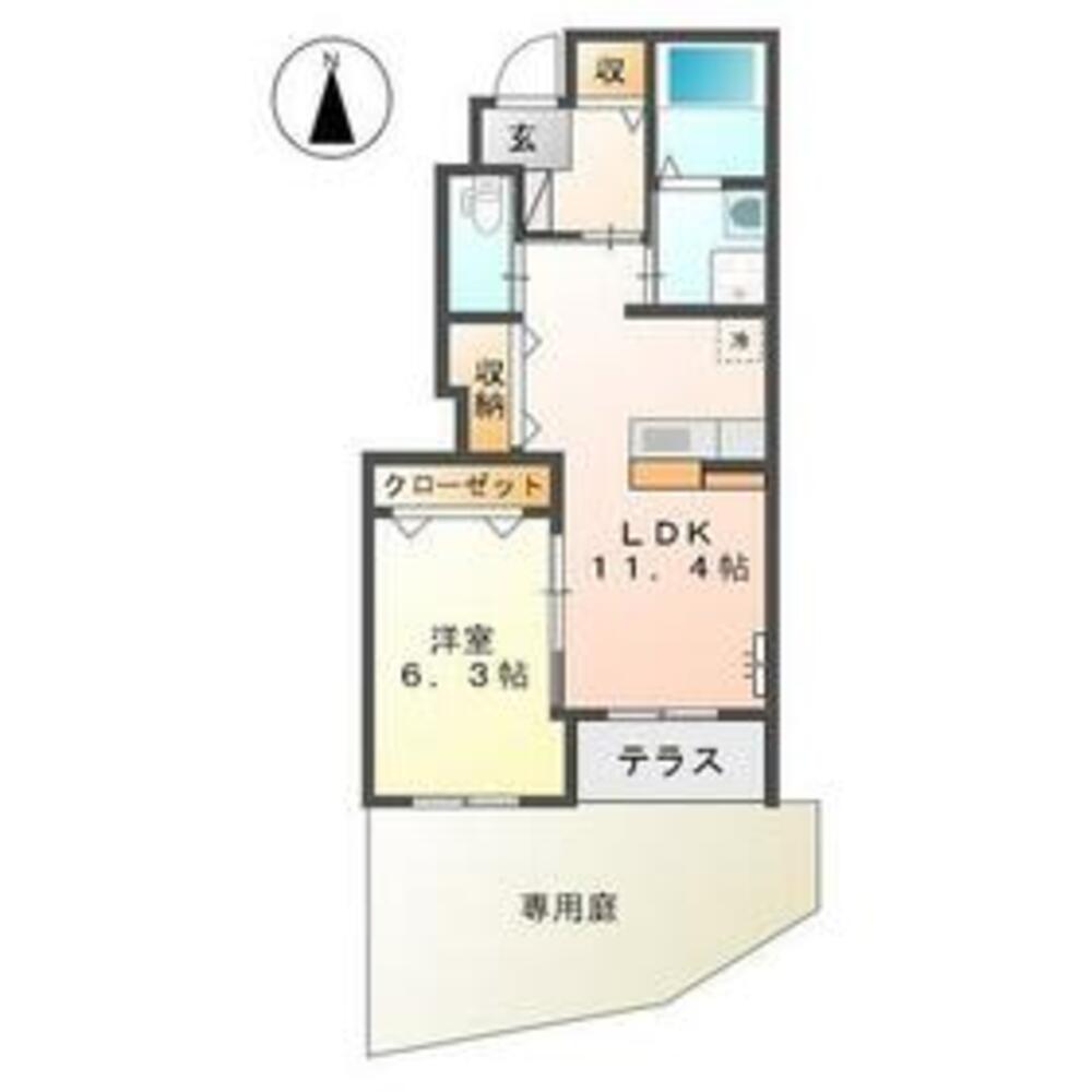 プランドール原 佐賀県唐津市原 (6.4万円／2LDK (洋 6.3・6.3 LDK 10.4)／52.18㎡)｜賃貸物件(賃貸マンション・アパート・一戸建て)の住宅情報・お部屋探しなら ...