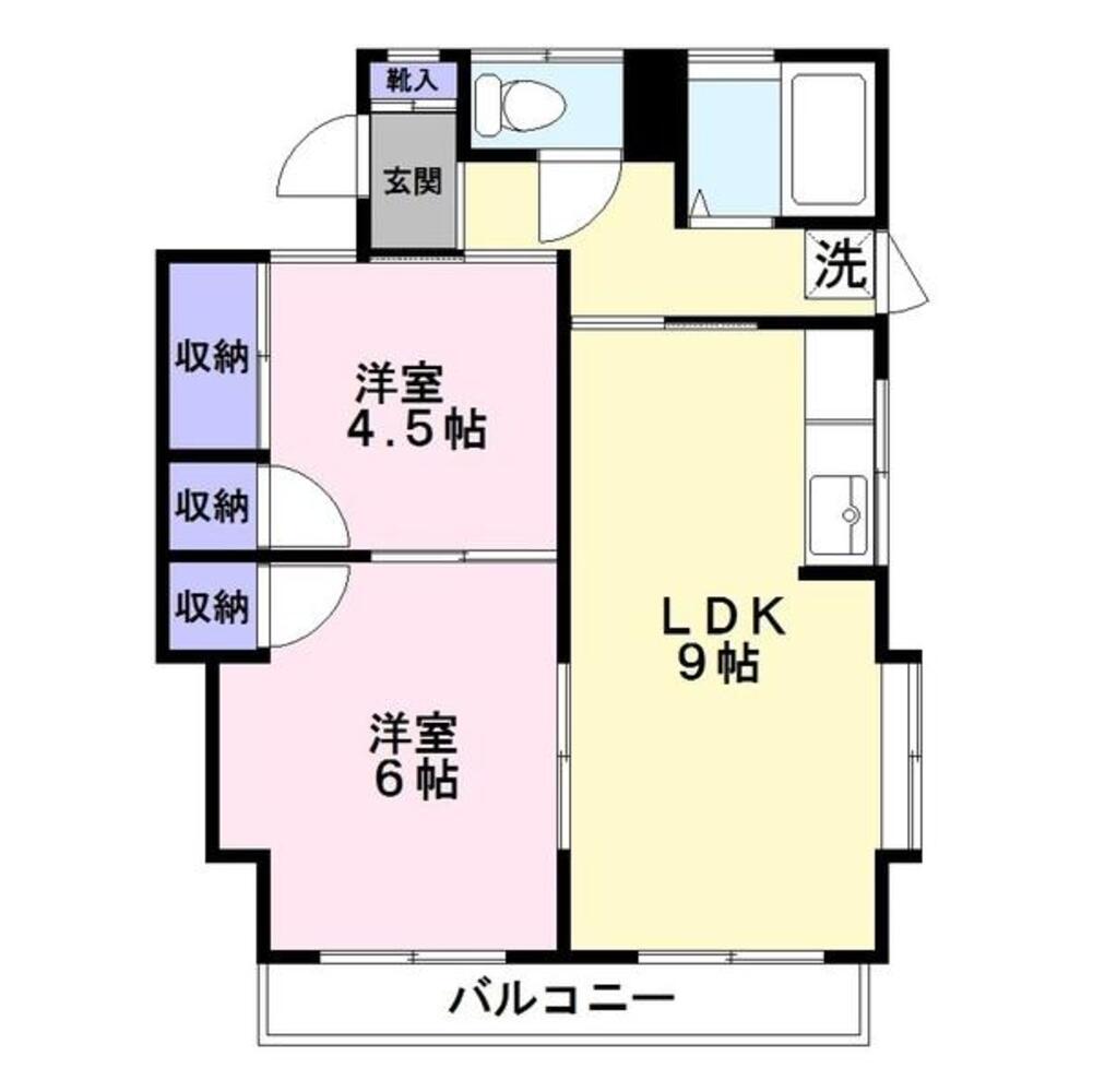 あかつきコーポ 埼玉県さいたま市南区鹿手袋3丁目 (6.8万円／2LDK (LDK9/洋6/洋4．5)／47.03㎡)｜賃貸物件(賃貸マンション・アパート・一戸建て)の住宅情報・お部屋探しなら ...