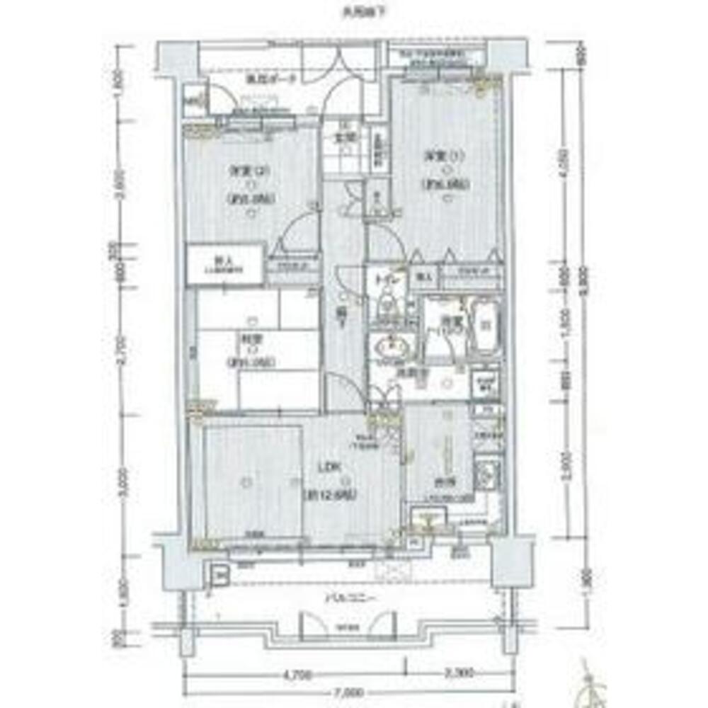 近鉄大阪線 布施駅 地上15階建て 築19年 大阪府東大阪市足代北2丁目 (11.5万円／3LDK (LDK12．6・和5・洋6．6・洋5)／66.46㎡)｜賃貸物件(賃貸マンション・アパート ...